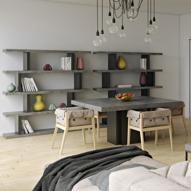 Settho High Modern Grey Display Shelves - Industrial - Display And Wall ...