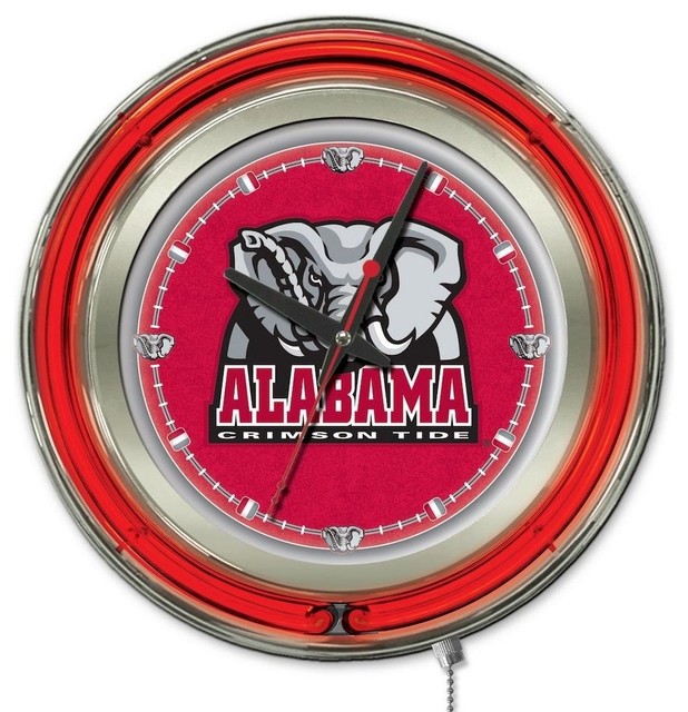 Alabama Neon Clock - Contemporary - Wall Clocks - by Holland Bar Stool ...