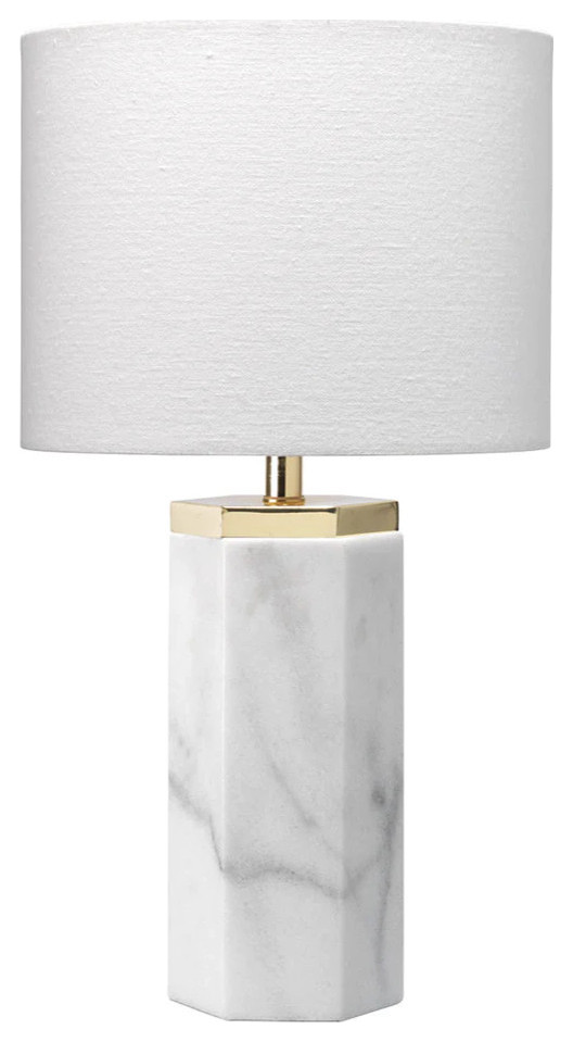 Acadia White Marble Table Lamp - Transitional - Table Lamps - by Virgil ...