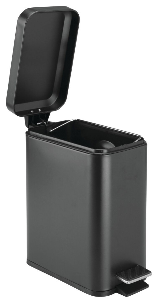 Rectangle Step Can 5L Black - Modern - Trash Cans - by iDesign | Houzz