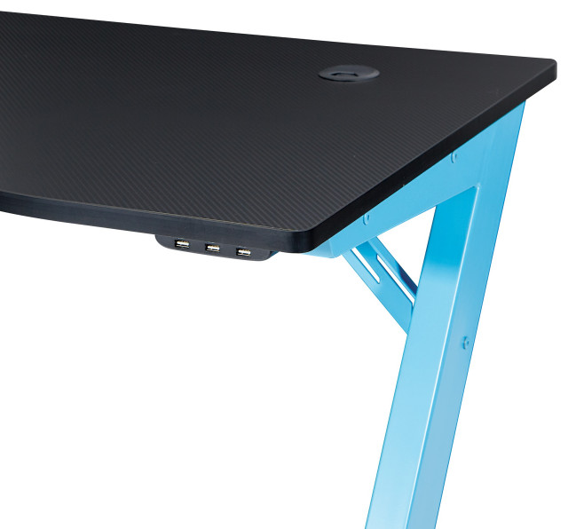 Beta Battlestation Gaming Desk With Black Carbon Top - Contemporary ...