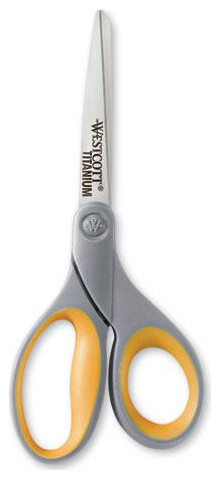 Titanium Bonded Scissors, 8" Straight - Contemporary - Desk Accessories ...