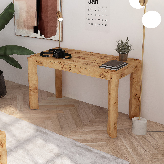 Chorus Console Table, Clear Maple Burl - Rustic - Console Tables - by Studio London | Houzz