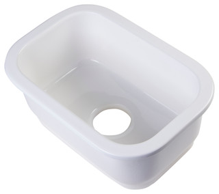 Small Rectangular Fireclay Undermount or Drop In Prep/Bar Sink ...