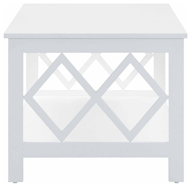 Diamond Coffee Table With Shelf - Transitional - Coffee Tables - by ...