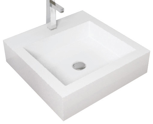 Badeloft Stone Resin Countertop Sink, Small - Modern - Bathroom Sinks ...