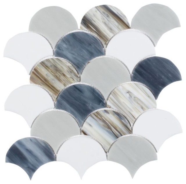 Newport Scale Beach 9.5 x 9.75 - Traditional - Mosaic Tile - by Fancy ...