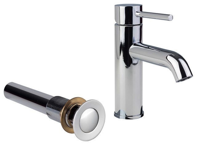 European Single Post Bathroom Faucet with Standard Sink Drain Overflow ...