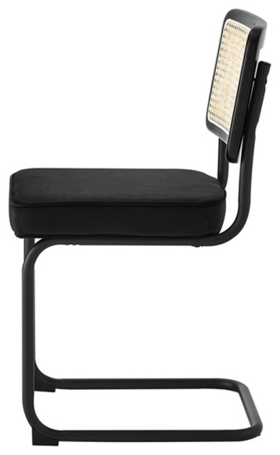 Posh Living Sherry Velvet Dining Chair Seat (Set of 2) Black - Tropical ...