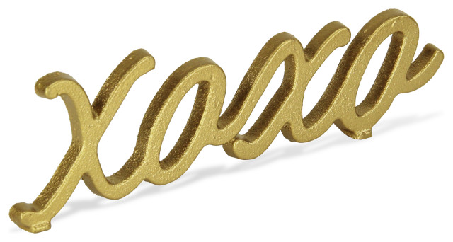 Cast Iron Gold Finish Table Decor, Xoxo - Contemporary - Decorative ...