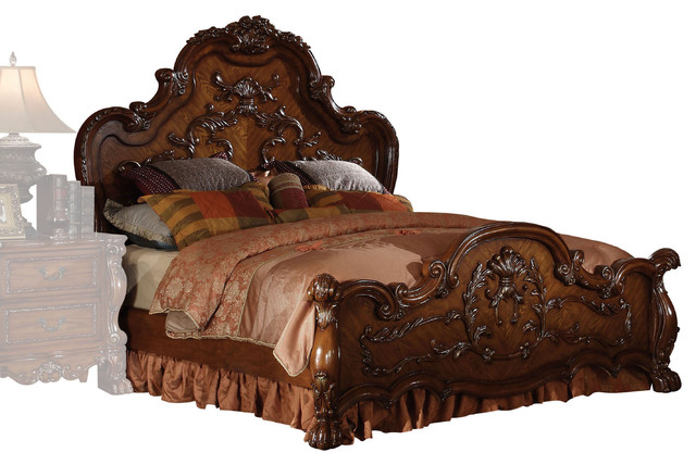 ACME Dresden Bed, Cherry Oak, Queen - Victorian - Panel Beds - by Acme ...