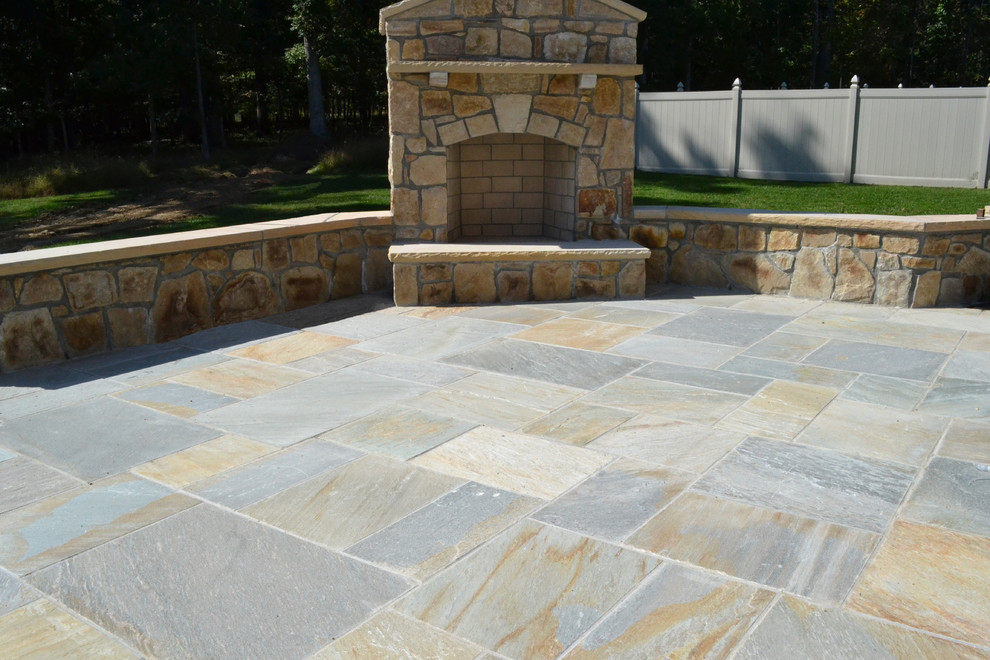 Stone Fireplaces to Love Every Season - Rustic - Patio - New York - by ...