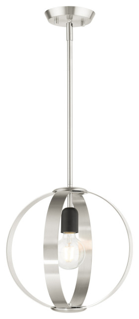 Brushed Nickel Industrial, Modern, Nostalgic, Rustic, Loft Pendant ...