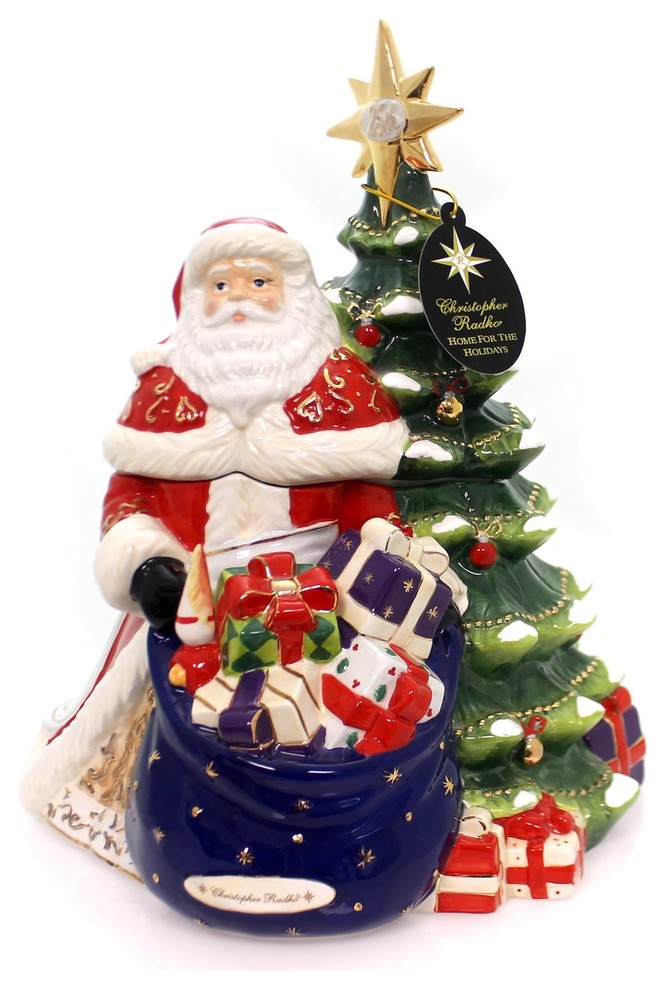 Christopher Radko CELEBRATING SANTA 25th Ceramic Home For Holidays ...