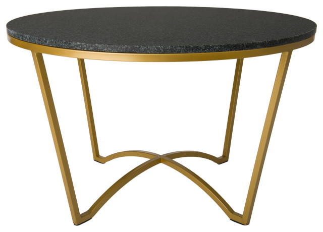 19 in. Stiletto Black Granite Accent Table - Contemporary - Coffee ...
