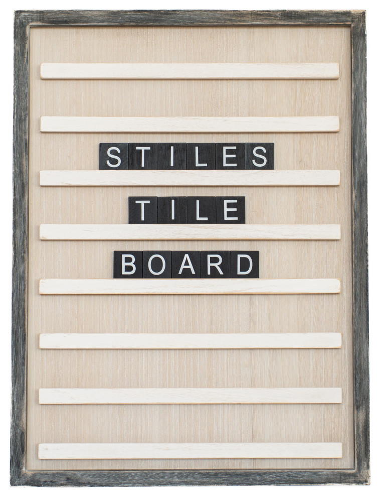 Stiles Wood Tile Board - Farmhouse - Bulletin Boards And Chalkboards ...
