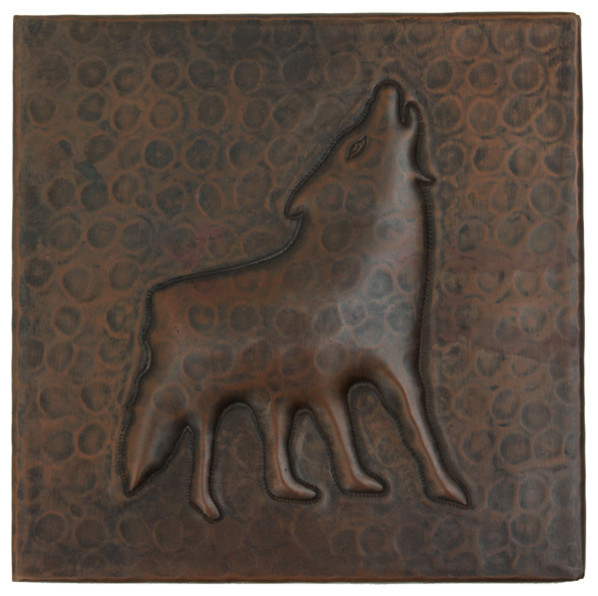 Coyote Design Hand Hammered Copper Tile (TL331), 4x4 - Rustic - Wall ...