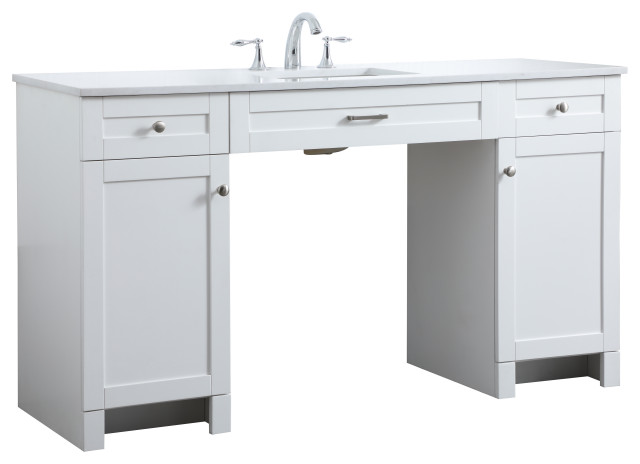 54" ADA Compliant Bathroom Vanity, 60" - Transitional - Bathroom ...