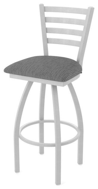 Holland Jackie 410 25" Swivel Counter Stool - Nickel/Graph Coal - Transitional - Bar Stools And ...