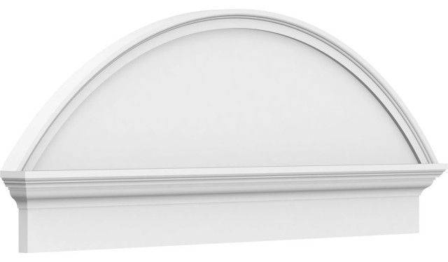 Segment Arch Smooth Architectural Grade PVC Pediment, 26"W x 13-3/8"H x ...