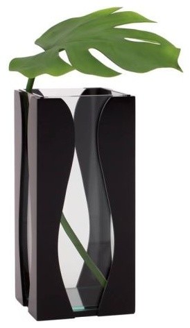 Torre and Tagus Silhouette Square Glass Panel Vase - Contemporary ...
