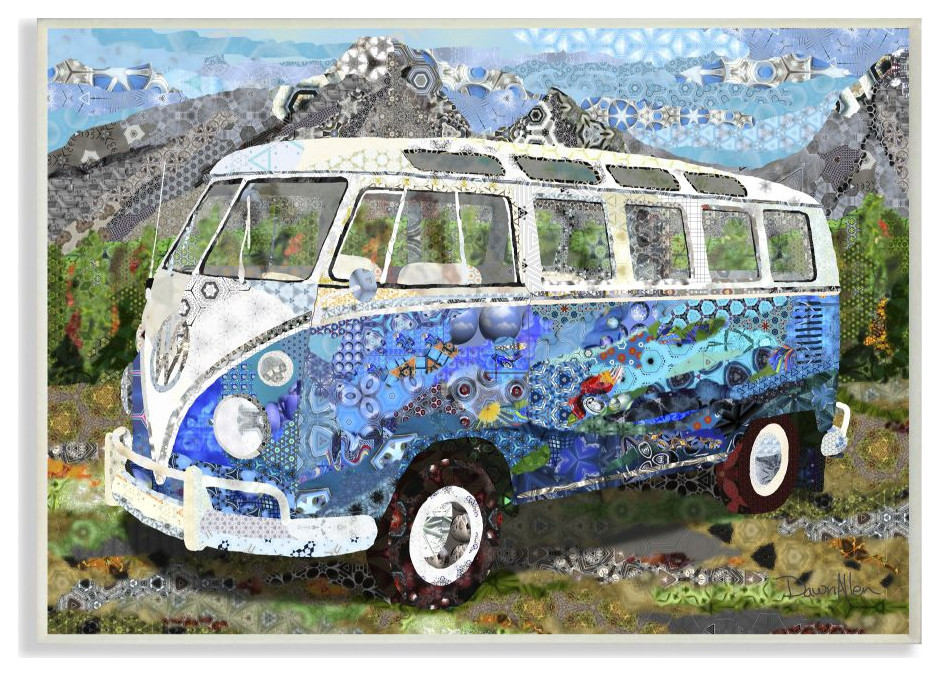 Abstract Van Collage Modern Design, 16"x20", 10x15 - Contemporary ...