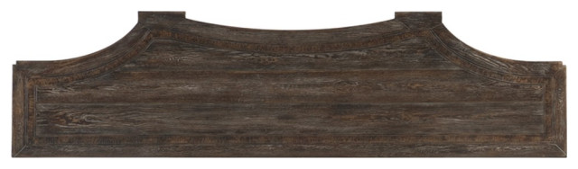 Traditions Four Door Buffet in Distressed Dark Brown Wood Finish ...