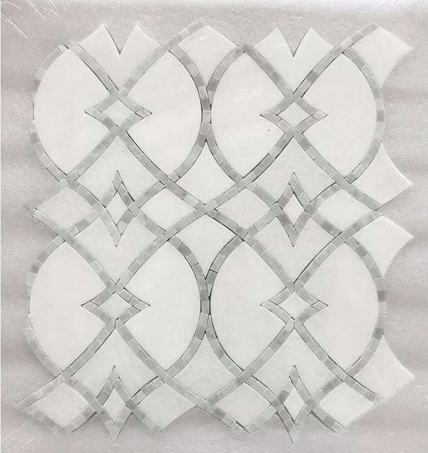 Lace II Waterjet Mosaic - Contemporary - Mosaic Tile - by All Marble ...
