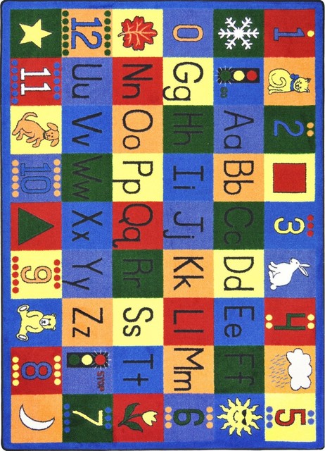 Kid Essentials, Early Childhood Around the Block Rug, 5'4" x 7'8 ...