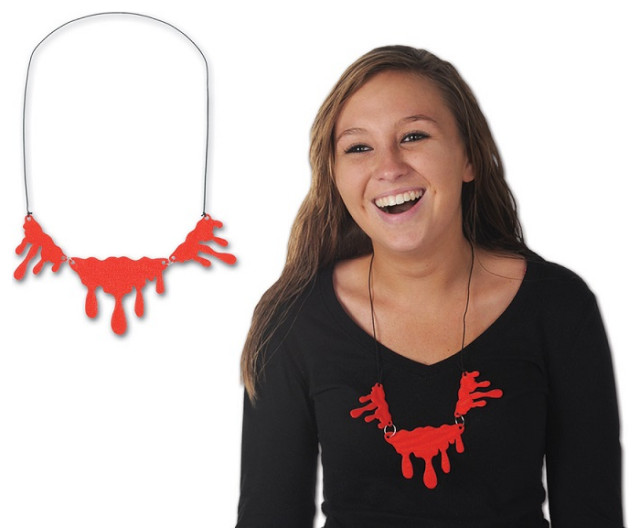 Club Pack of 12 Dripping Blood Halloween Necklace 14" - by Christmas ...