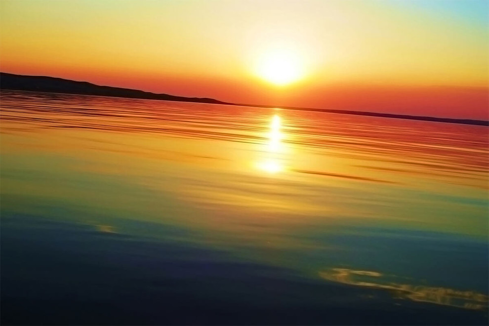 Metal Sunset Metal Wall Artwork, 24x16 - Beach Style - Metal Wall Art ...