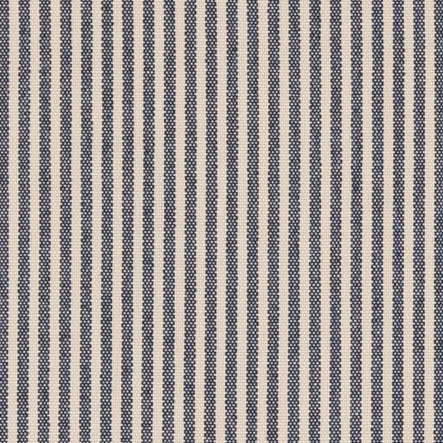 Blue Eco Friendly Small Scale Stripe woven Upholstery Fabric by the ...