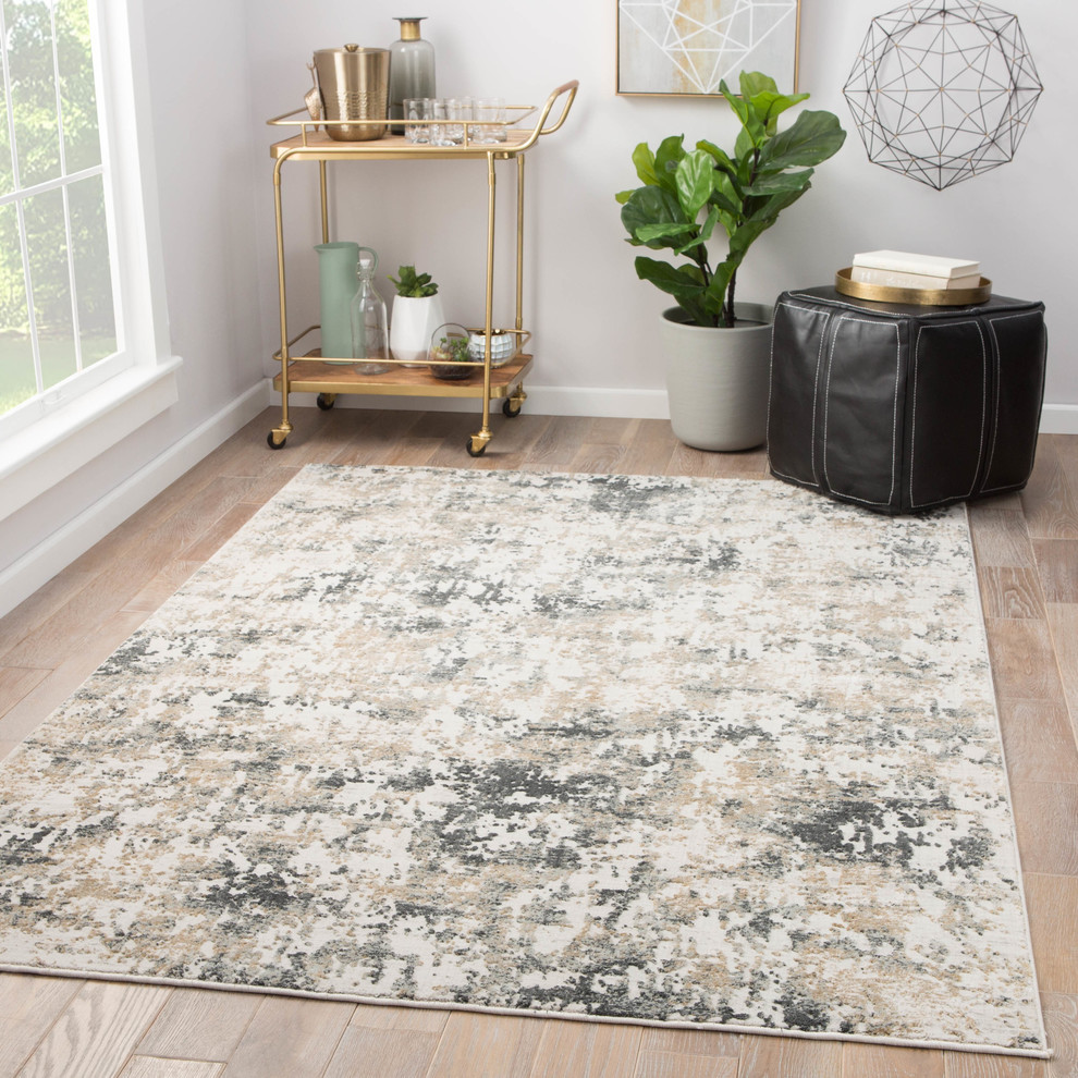 Jaipur Living Arvo Abstract White/Dark Gray Area Rug, 5'3"X7'6 ...