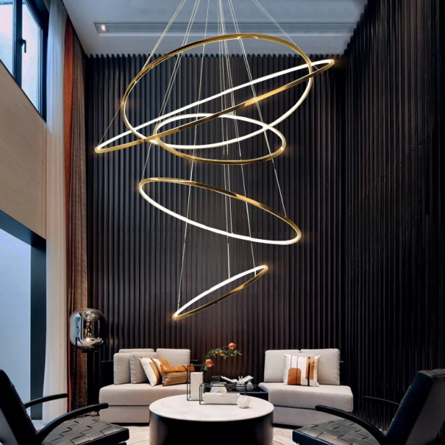 Akari Swirl Rings LED Chandelier Pendant Light - Modern - Chandeliers ...
