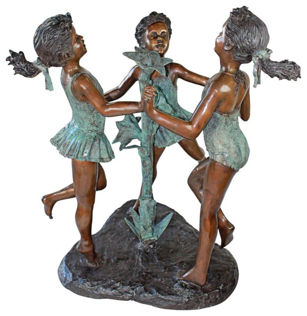 Design Toscano Fun In The Sun Bronze Girls Statue - Contemporary ...