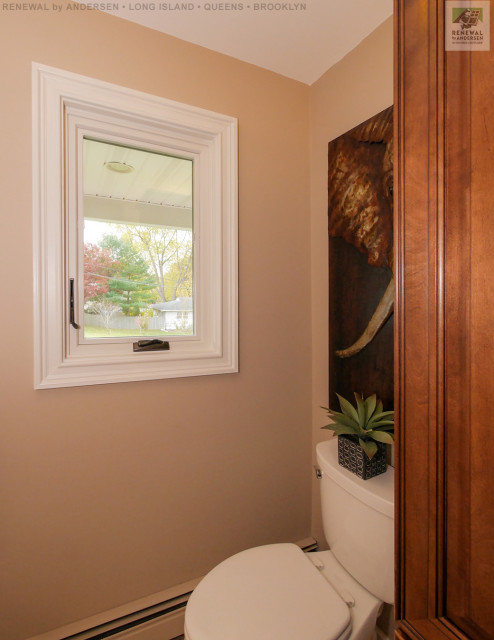 New Casement Window in Charming Bathroom - Renewal by Andersen Long ...