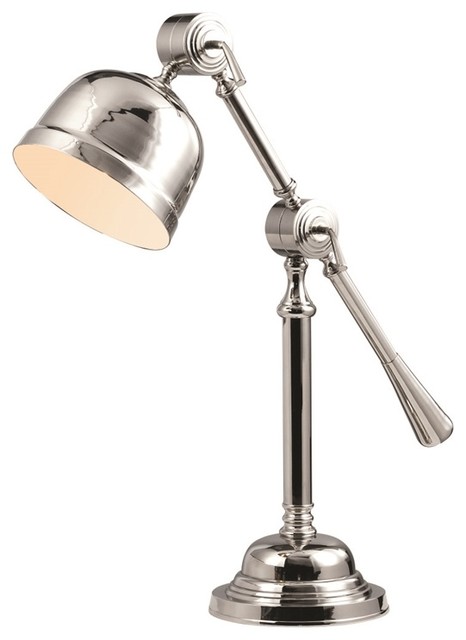 Elegant Lighting Vintage Task Table Lamp, Chrome - Traditional - Desk ...