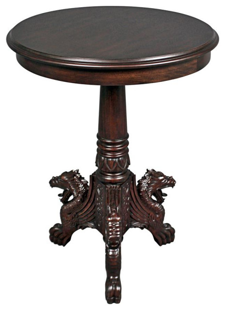Design Toscano Heraldic Lion Accent Table - Traditional - Side Tables ...