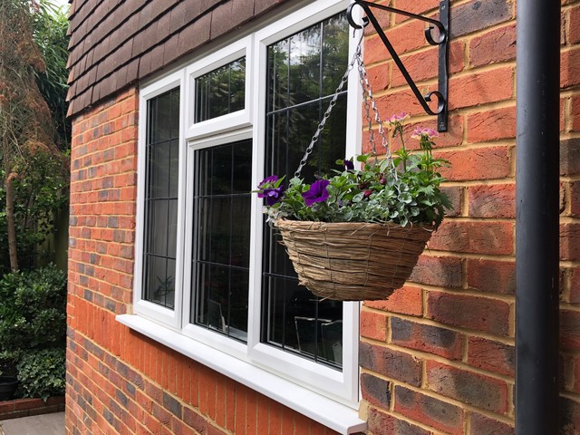 White Slimline uPVC Windows with Square Leading - Modern - Surrey - by ...