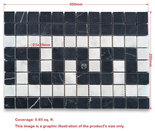Carrara White Marble Greek Key Mosaic Border Listello Tile Black Honed ...
