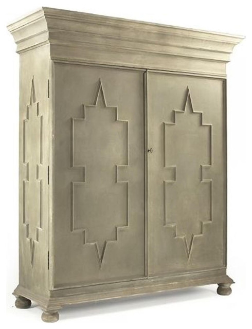 Classic Beige Armoire, Traditional Enzo Cabinet - Traditional ...