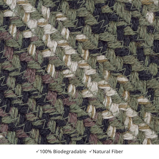 Homespice Decor 4 x 6' Rectangle Pinecone Jute Braided Rug ...