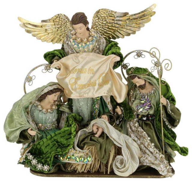 Mark Roberts Christmas 2022 Holy Family With Angel 15.5" - Contemporary ...