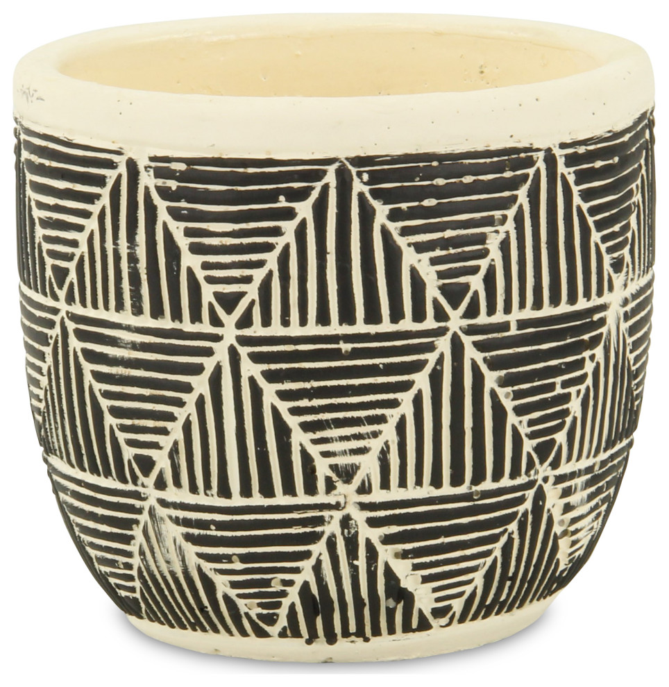 Sankabe Banded Pyramid Pottery - Scandinavian - Indoor Pots And ...
