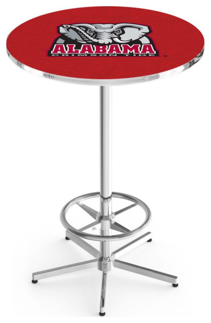 Holland L216 University of Alabama Elephant 42x28" Pub Table - Chrome ...
