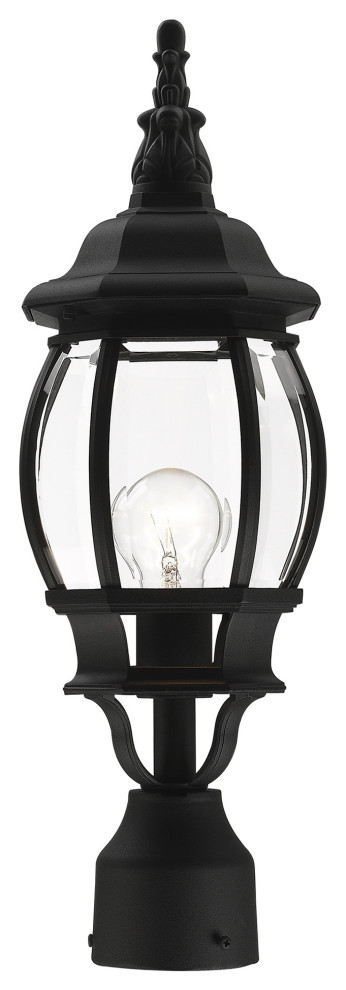Textured Black Traditional, Colonial, Outdoor Post Top Lantern ...