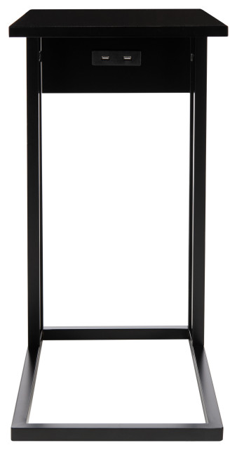 Safavieh Portland USb Side Table Black, #N/A - Industrial - Side Tables ...