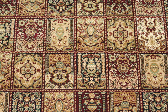 7'x10' Modern Burgundy Traditional Living Room Area Rug - Traditional ...