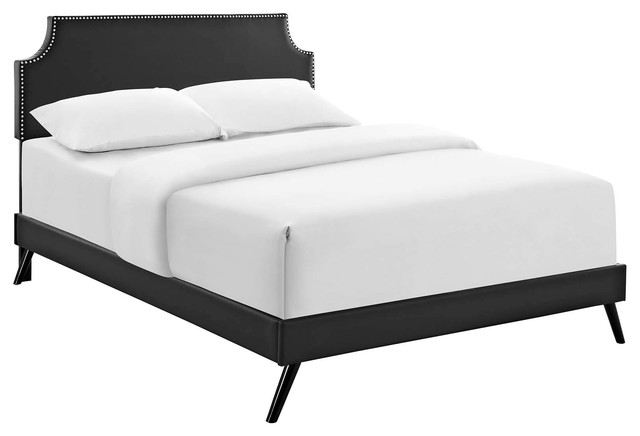 Corene King Platform Bed with Round Splayed Legs, 85.5"L x 79.5"W x 46 ...