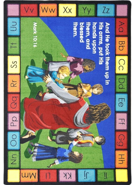 Kid Essentials, Inspirational Area Rugs Into His Arms Rug, 3'10" x 5'4 ...